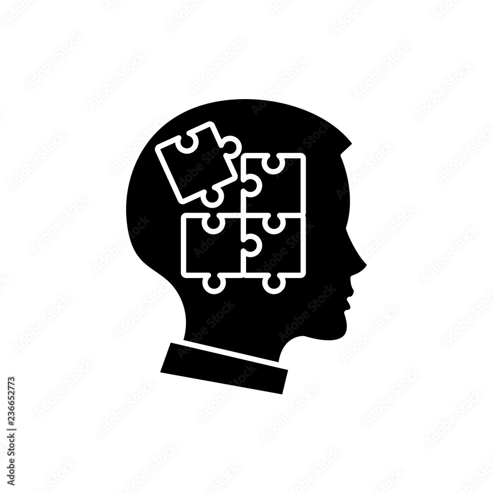 Self-discipline black icon, concept vector sign on isolated background ...