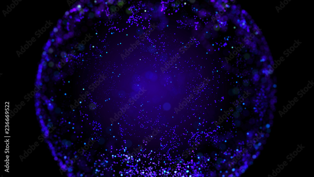 Abstract sphere in outer space. Futuristic globalization interface ...