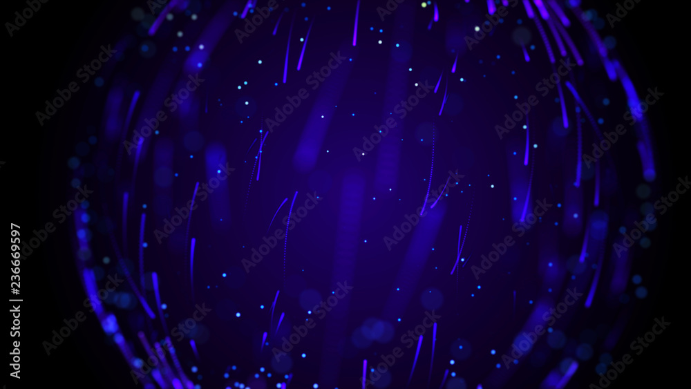 Abstract sphere in outer space. Futuristic globalization interface ...