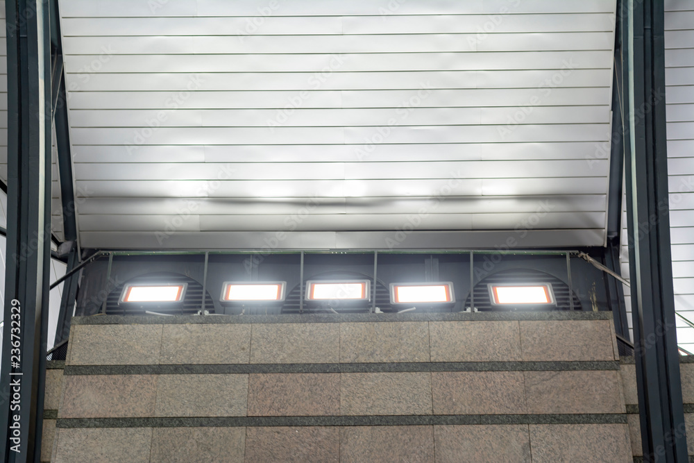 Elements of the station, wall and ceiling Stock Photo | Adobe Stock