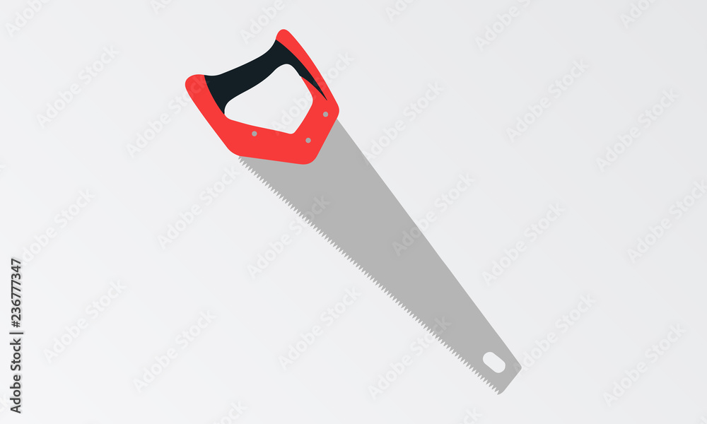Cartoon Hand Saw Vector Stock Vector | Adobe Stock