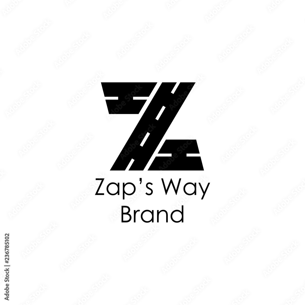 letter z street road logo vector Stock Vector | Adobe Stock
