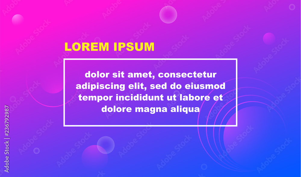 Vibrant gradient background Vector illustration Sample text in white ...
