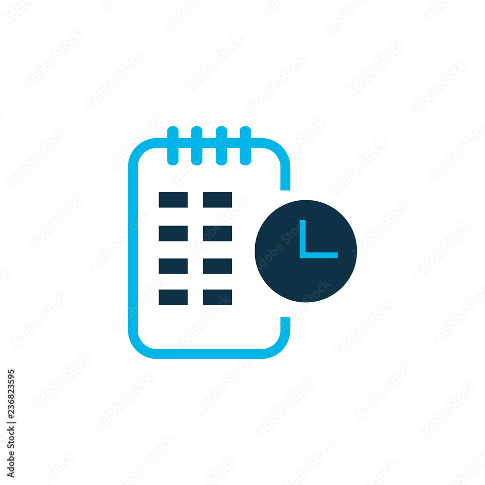 Long-term plan icon colored symbol. Premium quality isolated timeline ...