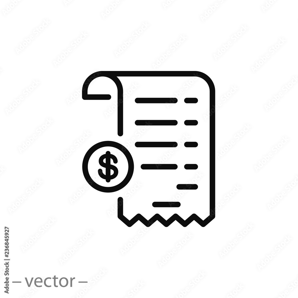 receipt icon vector Stock Vector | Adobe Stock