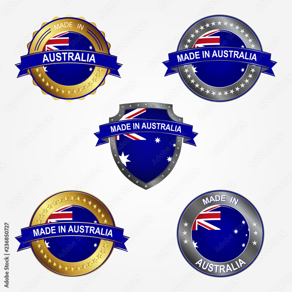 Design label of made in Australia. Vector illustration Stock Vector ...