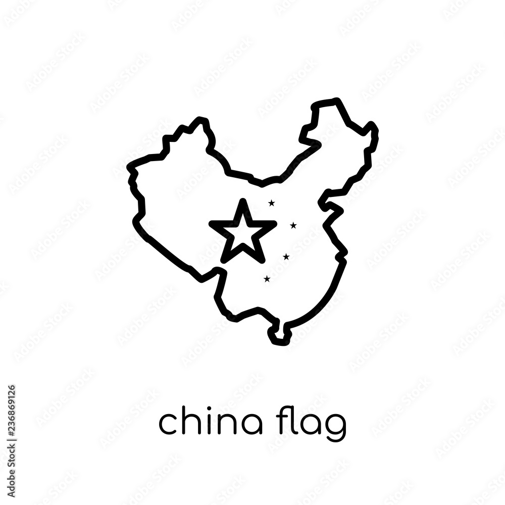 Chinese Flag Icon Vector