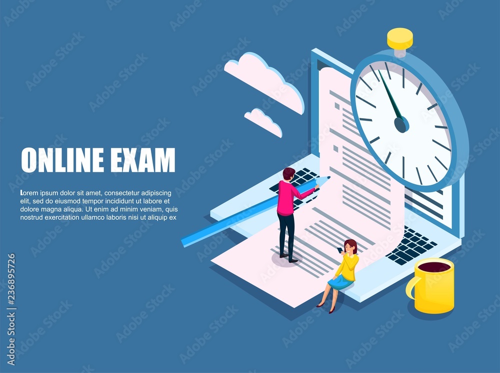 flat exam Isometric online. , content for creative blog post. Blogger ...
