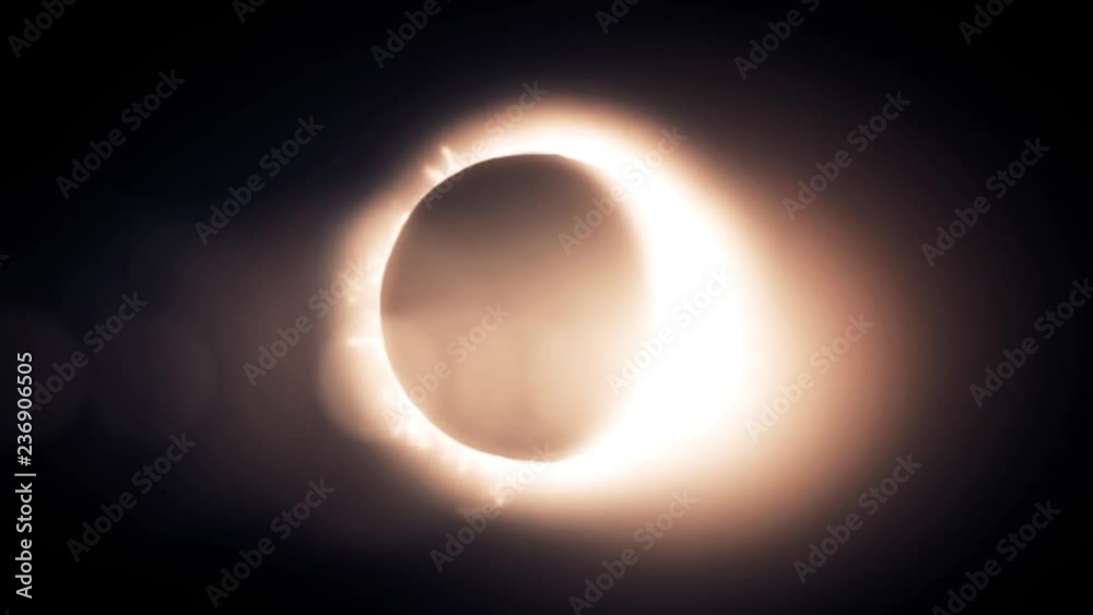 Abstract solar eclipse caused by a Lunar event with ring of fire on ...