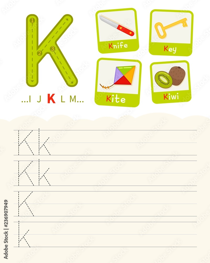 Handwriting practice sheet. Basic writing. Educational game for ...