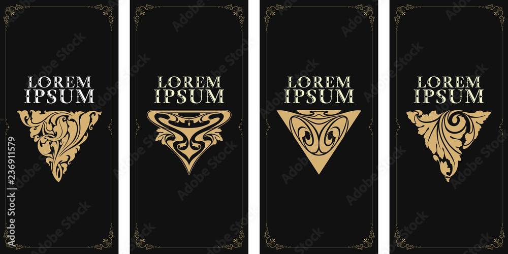 Vector plant vignette for labels, sticker, tattoo and other design ...