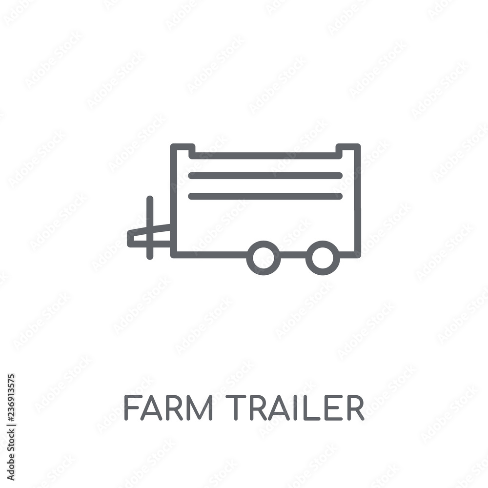 farm Trailer linear icon. Modern outline farm Trailer logo concept on ...
