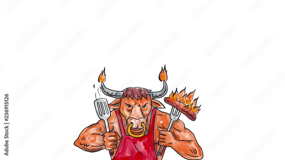 Video Stock 2d Animation motion graphics showing a watercolor of a ...