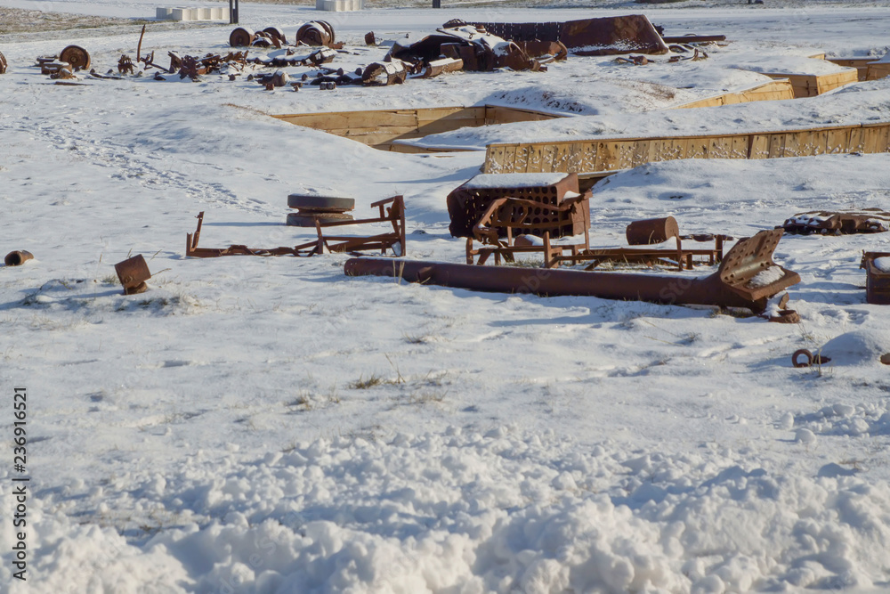 battlefield remnants of damaged and exploded armored vehicles Stock ...