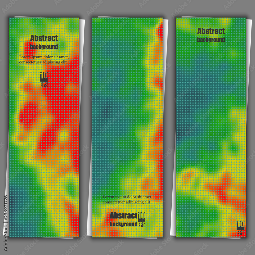 Colored heat map for temperature. Baner template. Eps10 Vector ...