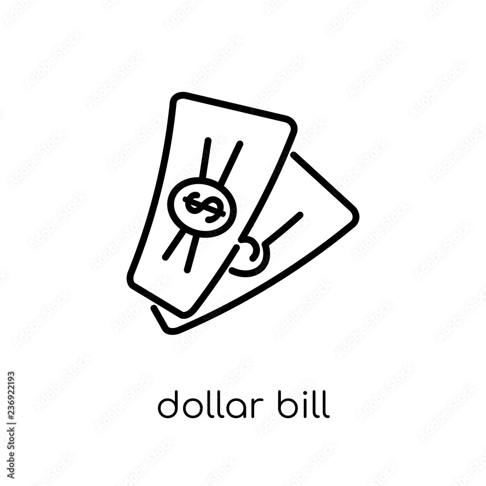 Dollar bill icon from Payment collection. Stock Vector | Adobe Stock