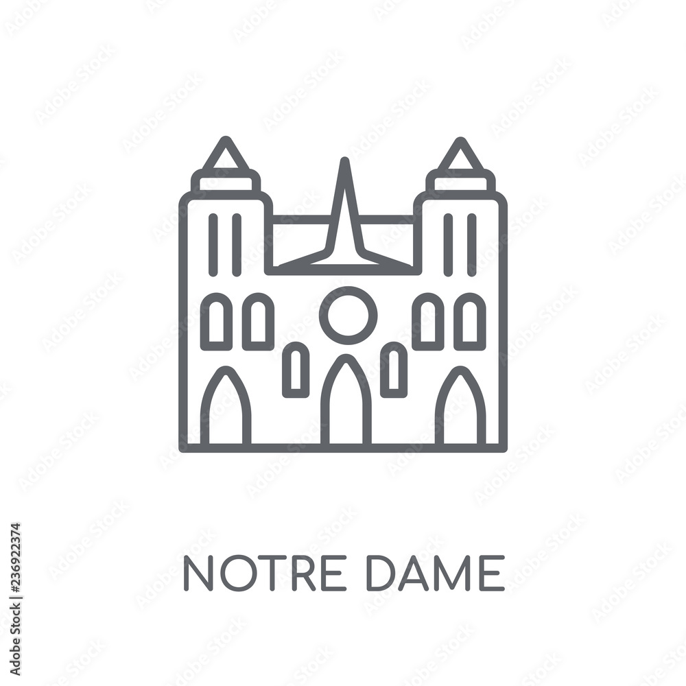 Notre Dame Logo Outline