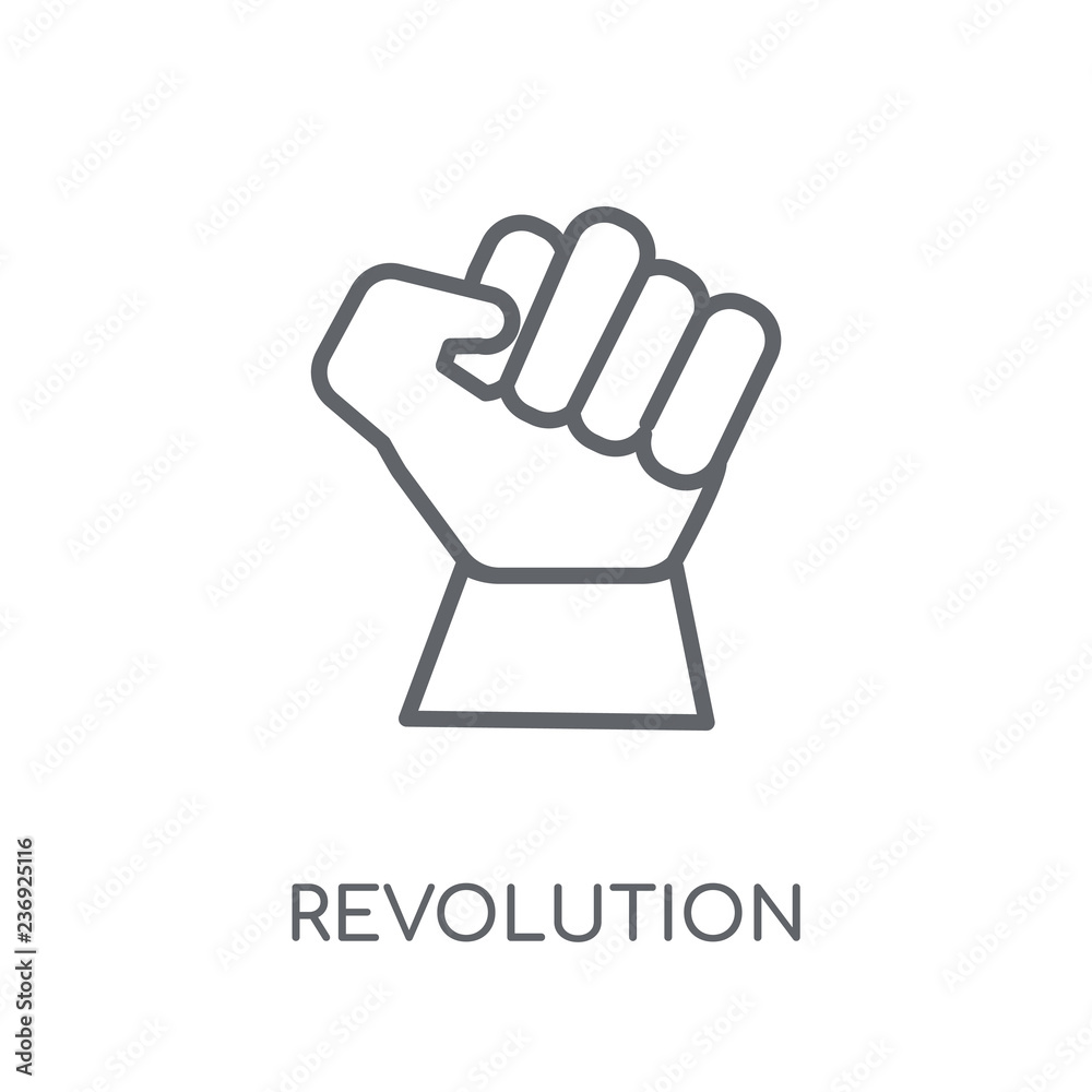 Revolution linear icon. Modern outline Revolution logo concept on white ...