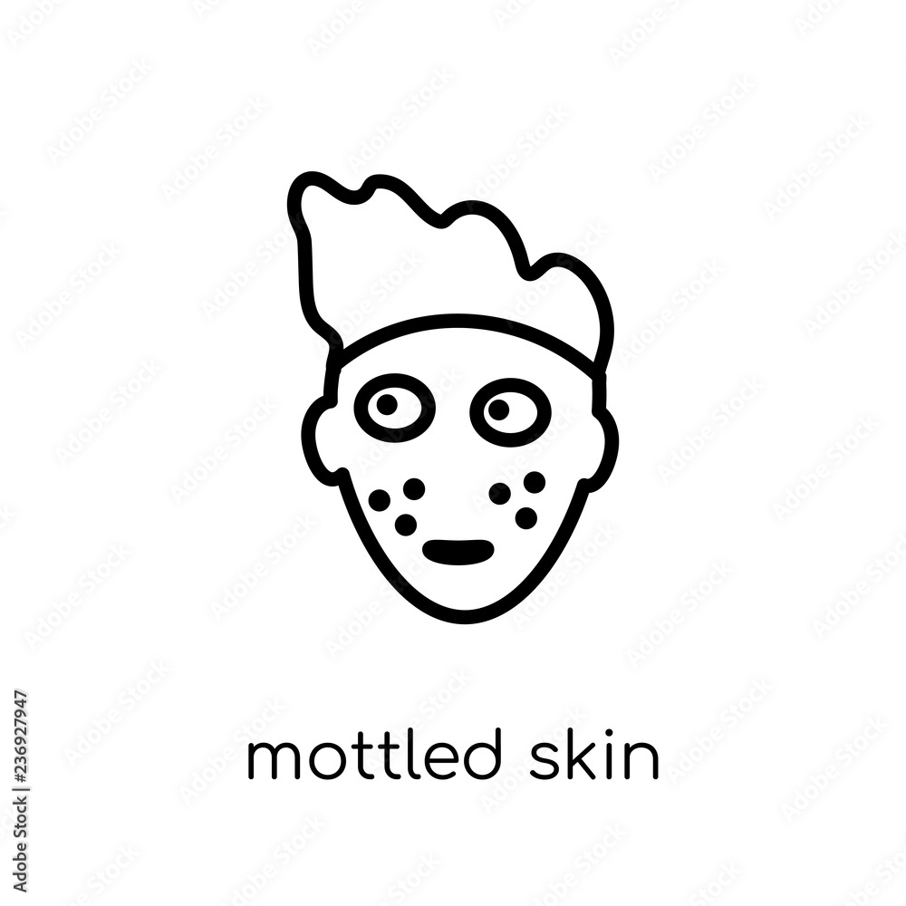 Mottled skin icon. Trendy modern flat linear vector Mottled skin icon ... Mottled skin icon. Trendy modern flat linear vector Mottled skin icon ...