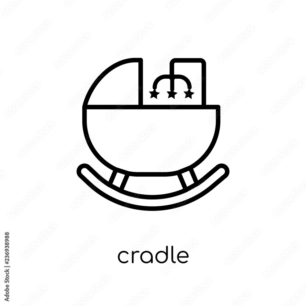 Cradle icon from Furniture and household collection. Stock Vector ...