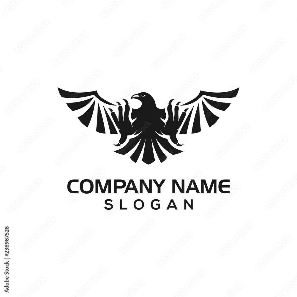 Strong Raven for Military or sport logo with vector file Stock Vector ...