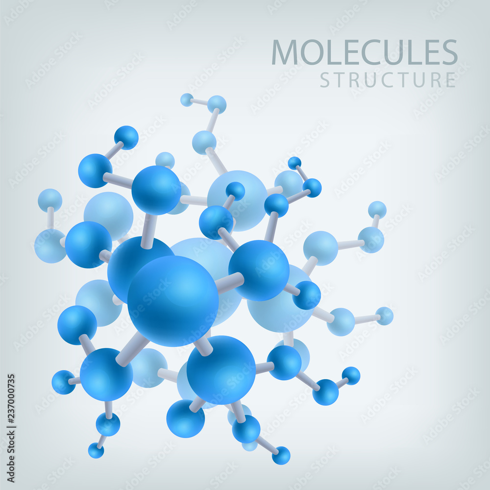 Molecule structure structure, vector Stock Vector | Adobe Stock
