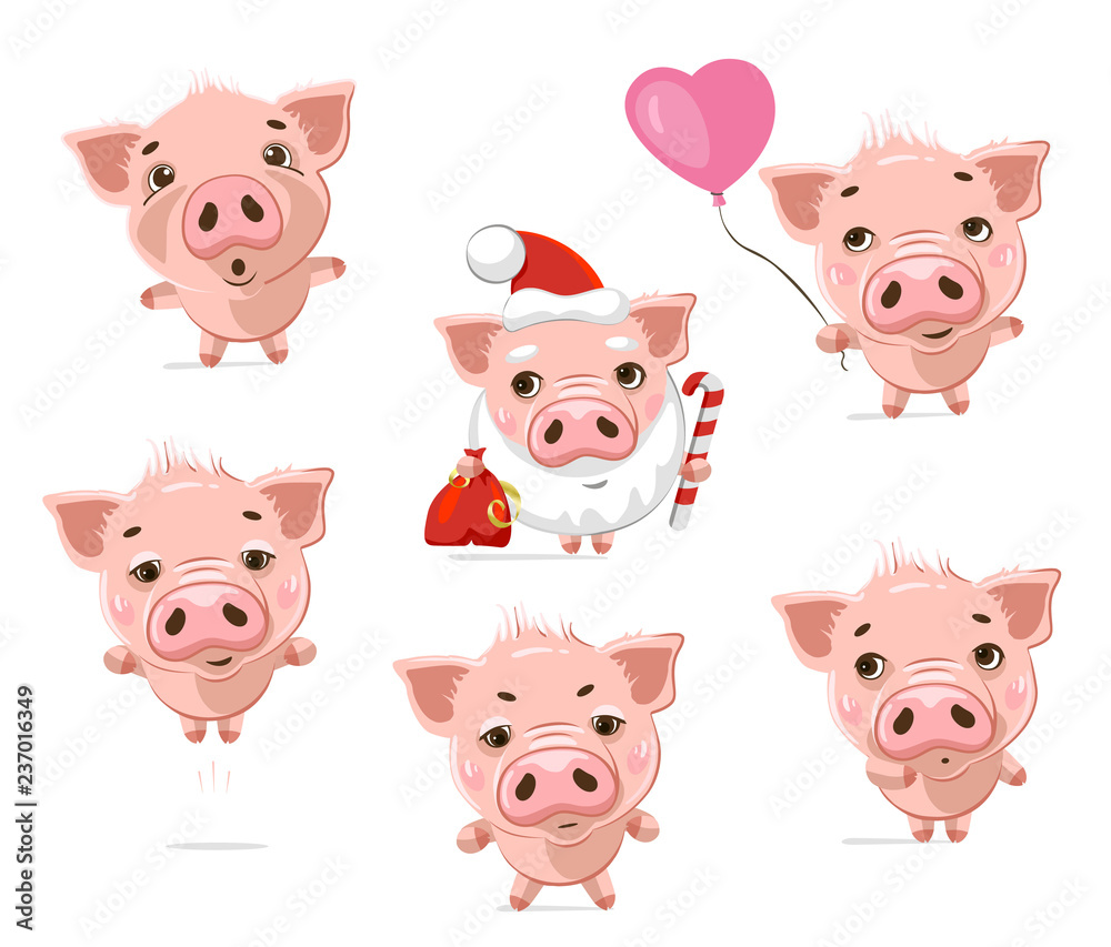 Evil Pig Cartoon Character