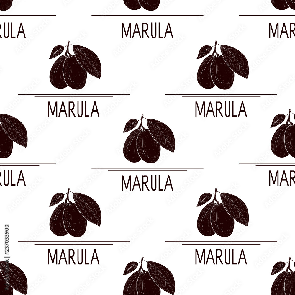 Marula. Fruit. Silhouette. Background, wallpaper, seamless, texture ...