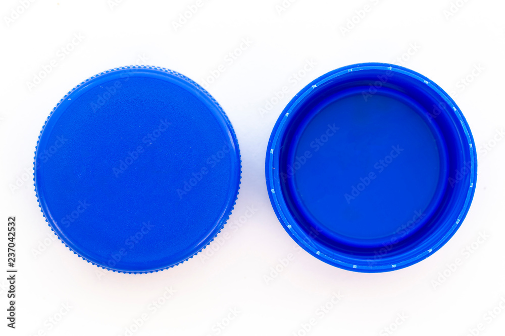 Blue plastic bottle caps Stock Photo | Adobe Stock
