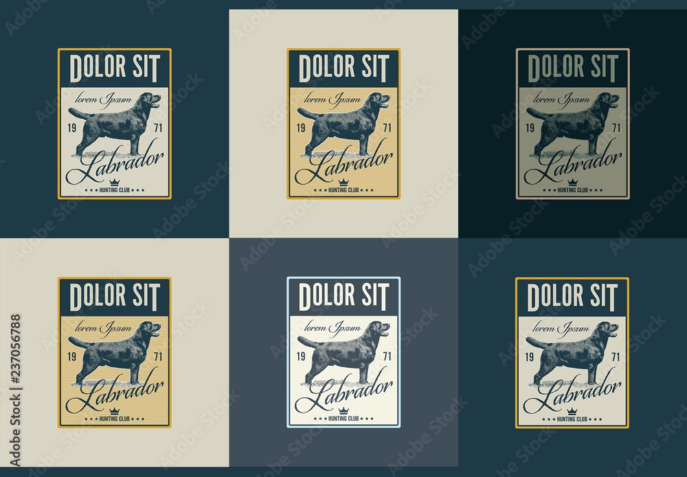 Dog Logo Badges Layout Stock Template | Adobe Stock
