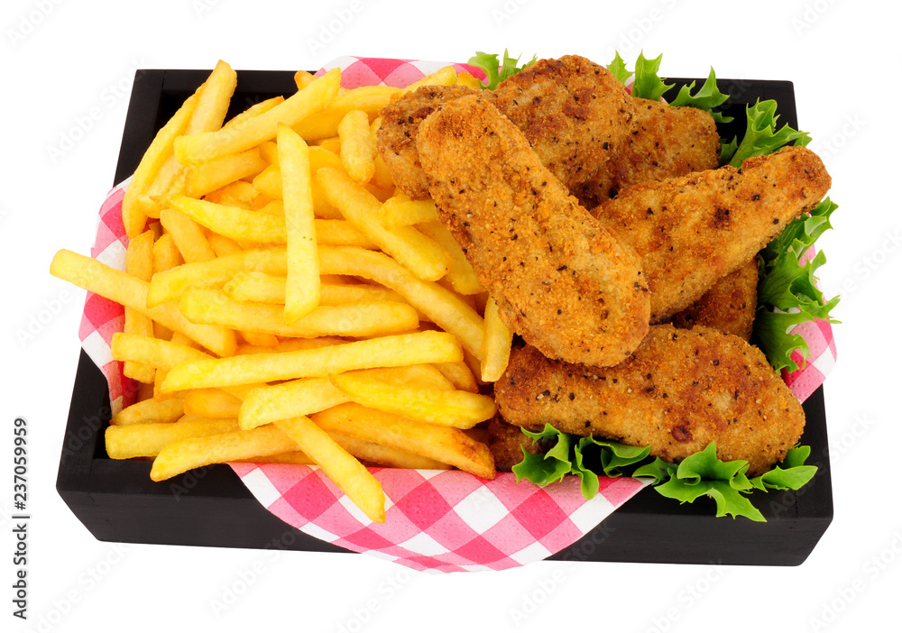 Southern Fried Chicken And Chips