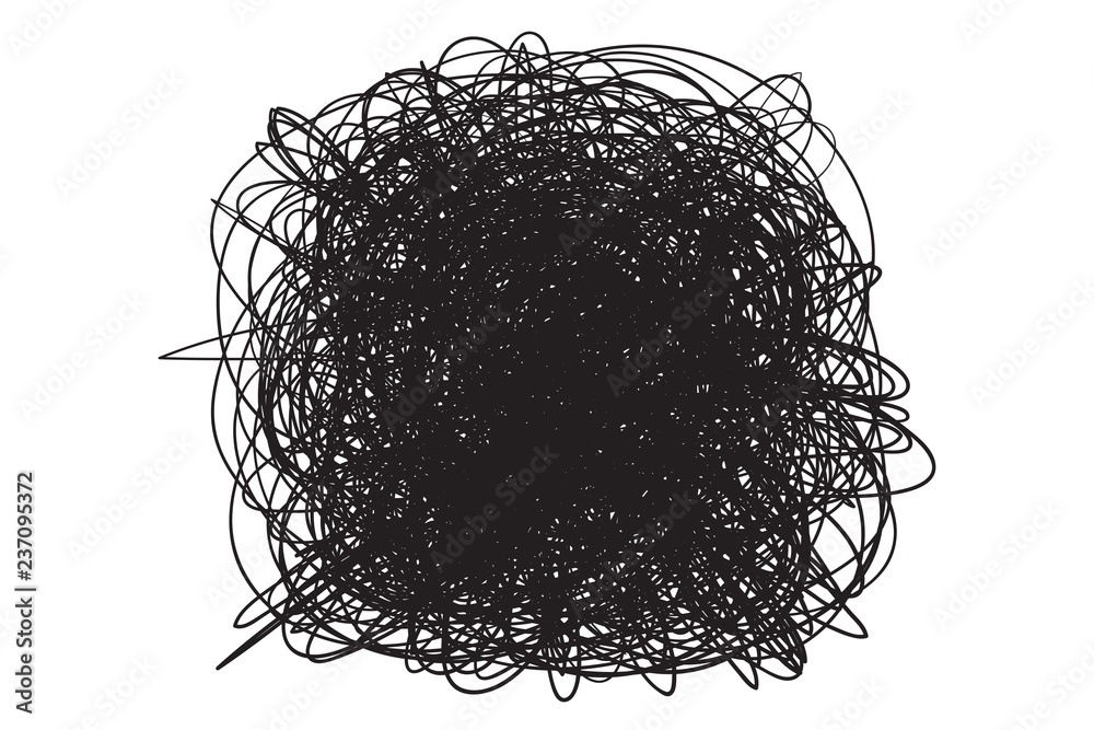 Chaos waved wallpaper. Chaotic pattern on white. Tangled texture with ...