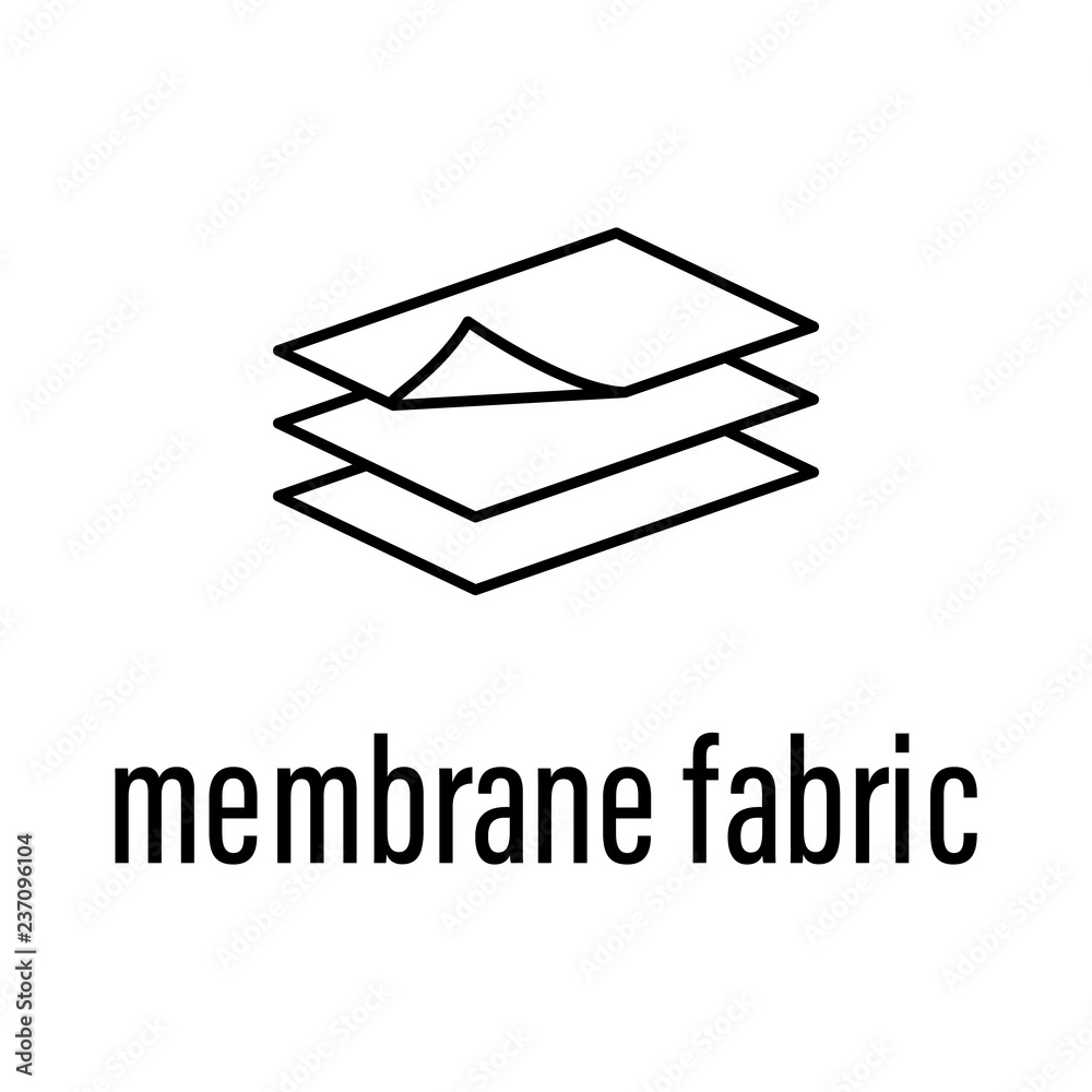 membrane fabric icon. Element of raw material with description icon for ...