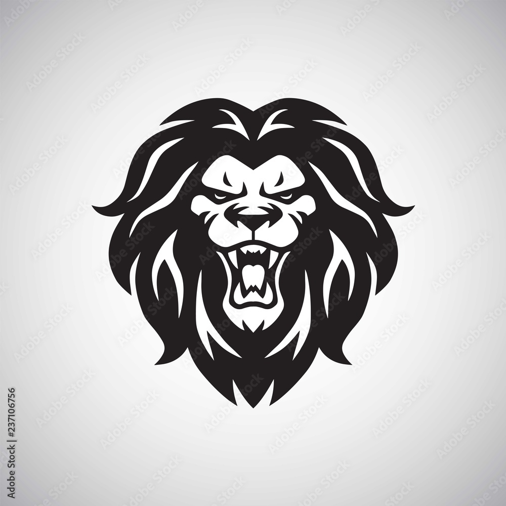 Angry Lion Roaring Logo Vector Stock Vector | Adobe Stock