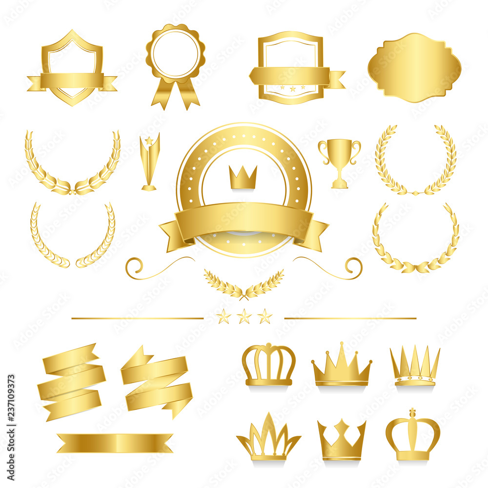 Premium quality badge and banner collection vectors Stock Vector ...