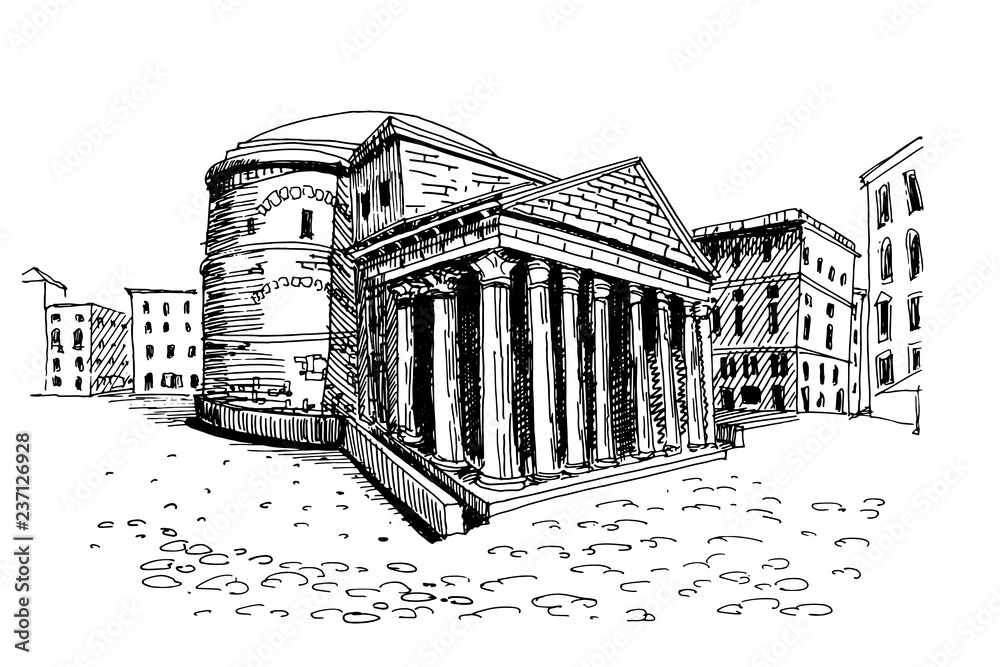 Pantheon Rome Sketches