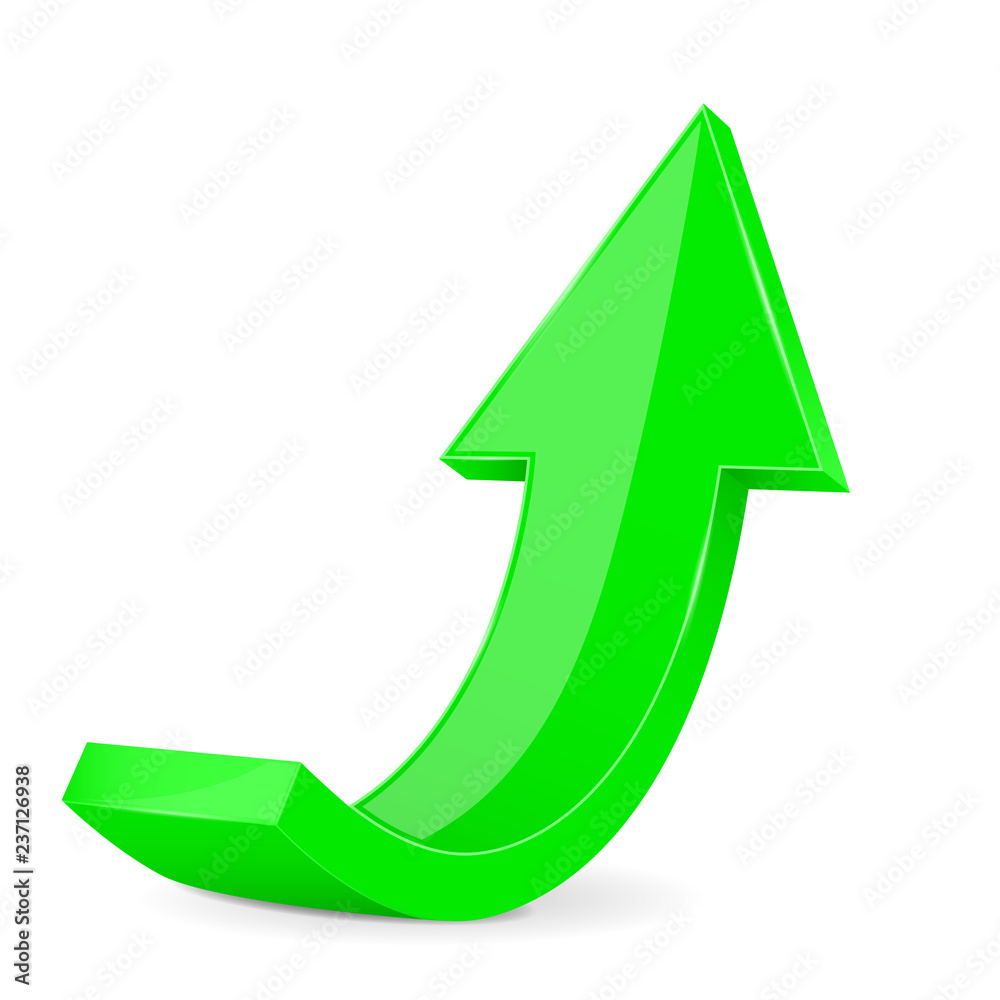 3d Green Up Arrow