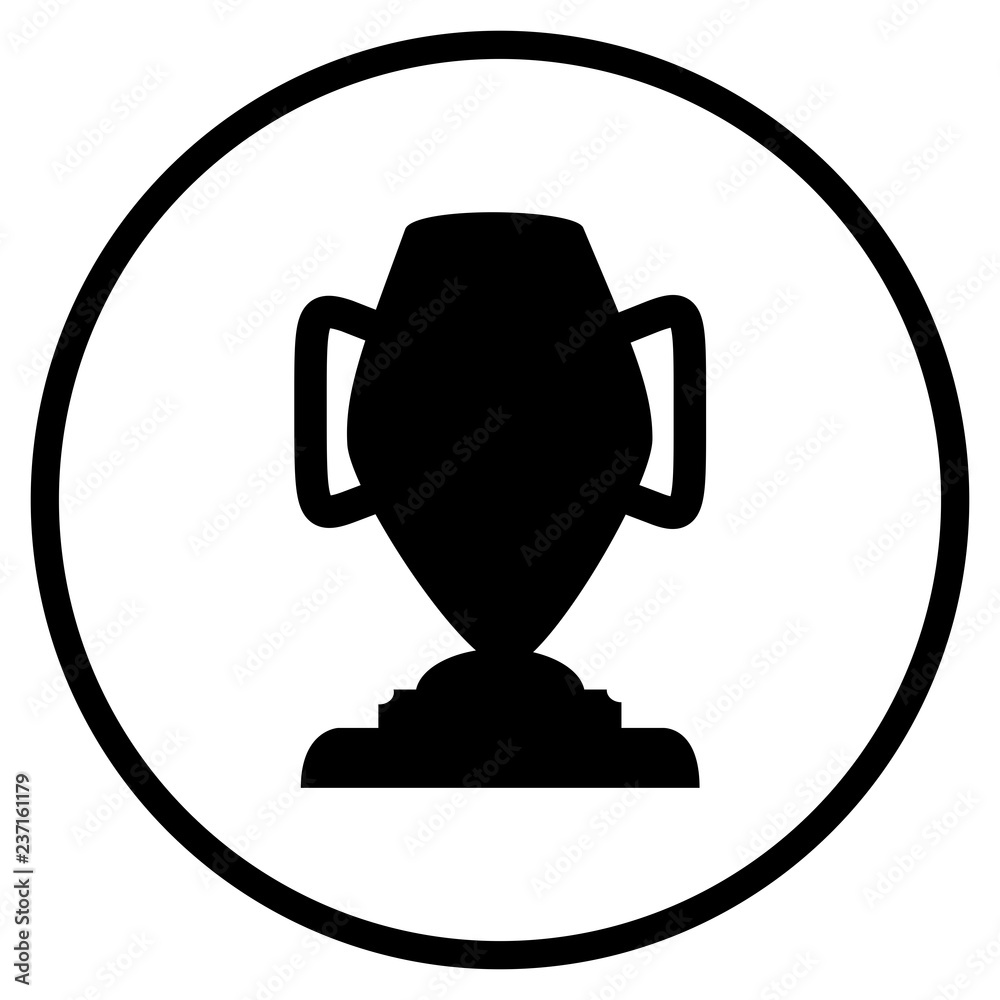 Pokal Icon im Kreis Stock Illustration | Adobe Stock