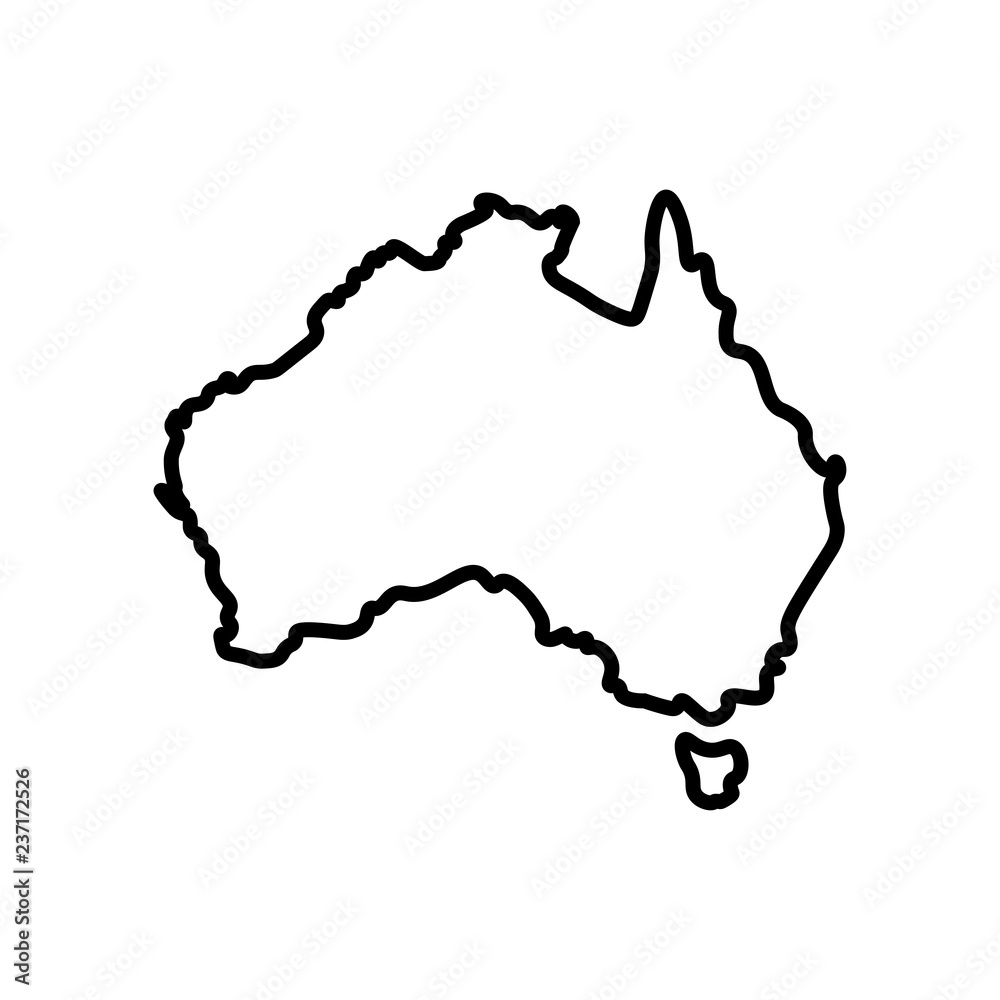 Vector isolated illustration simplified icon with black outline of ...