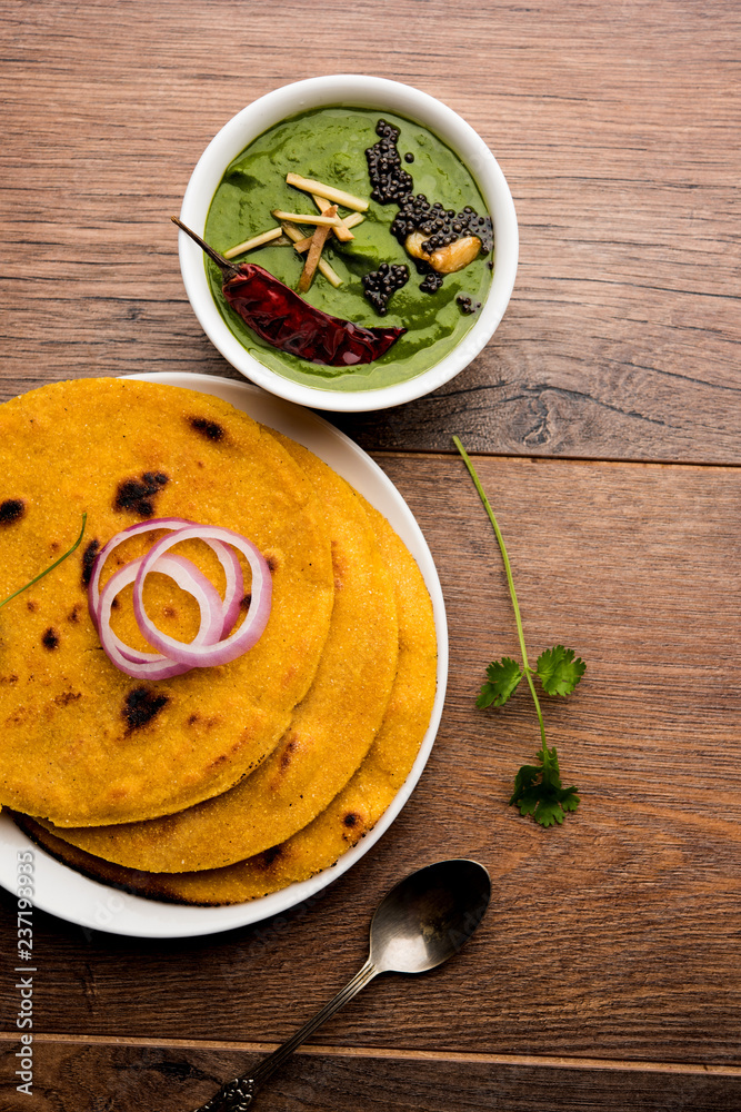 Makki di roti with sarson ka saag, popular punjabi main course recipe ...