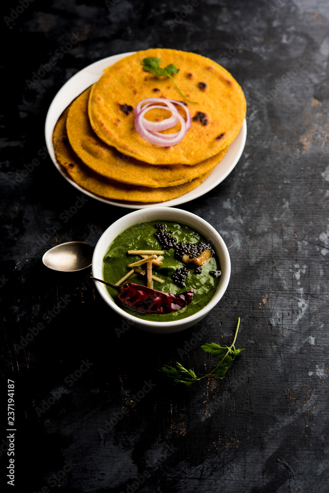 Makki di roti with sarson ka saag, popular punjabi main course recipe ...
