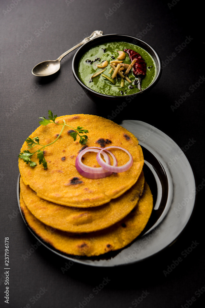 Makki di roti with sarson ka saag, popular punjabi main course recipe ...