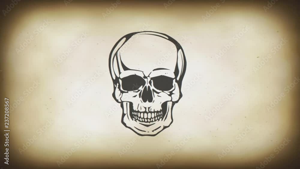 Dead Skull Head Laughing Loop/ Dead Skull Head Laughing Loop/ Animation ...