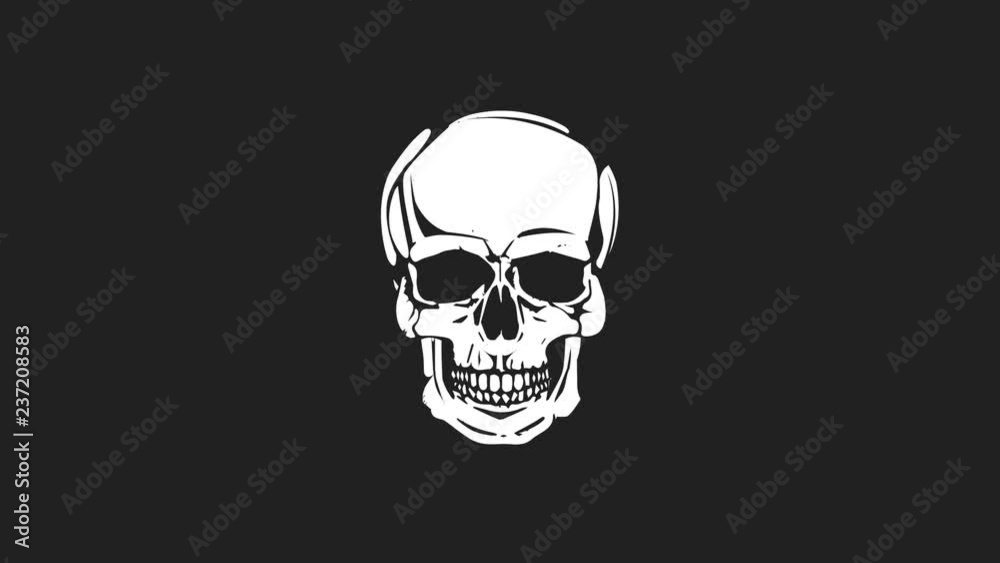 Vidéo Stock Dead Skull Head Laughing Loop/ Dead Skull Head Laughing ...