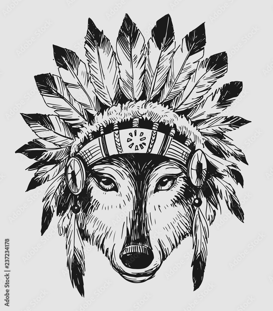 Indian Wolf Symbol