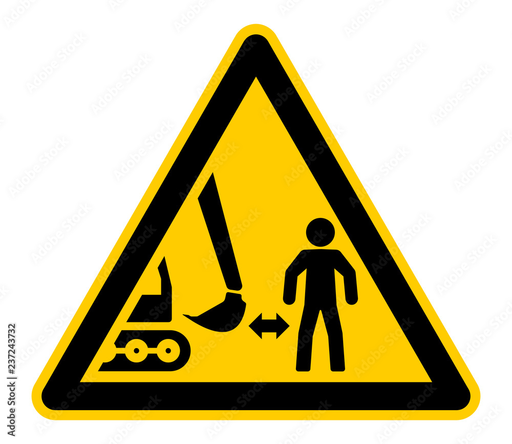 ewsn6 ExcavatorWarningSignNew - ewsn - wso403 WarnSchildOrange - german ...