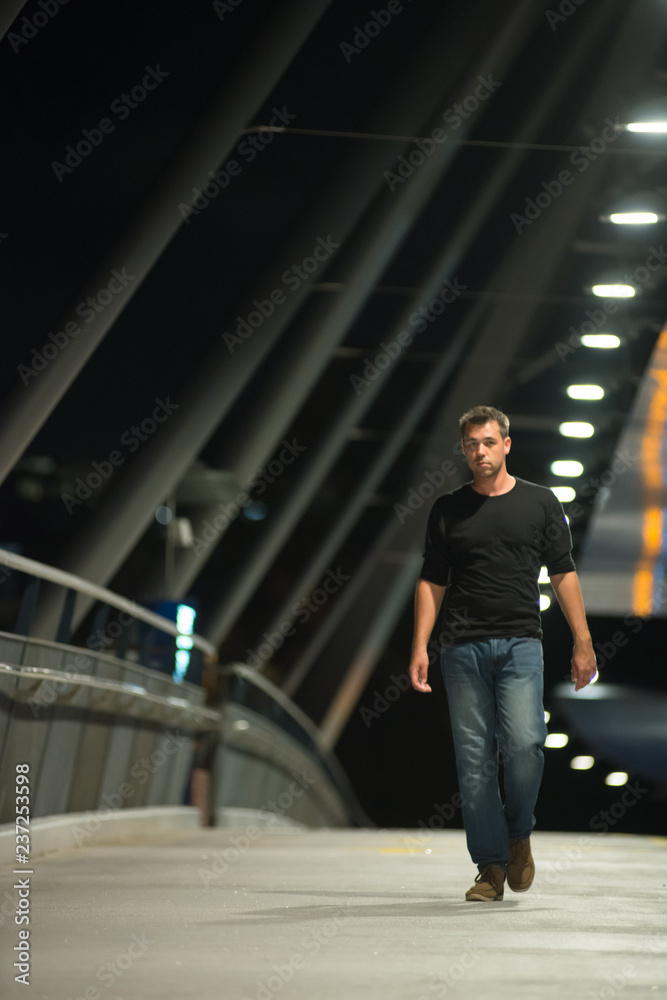 Australian man poses for picture in Brisbane, Australia. Brisbane is ...