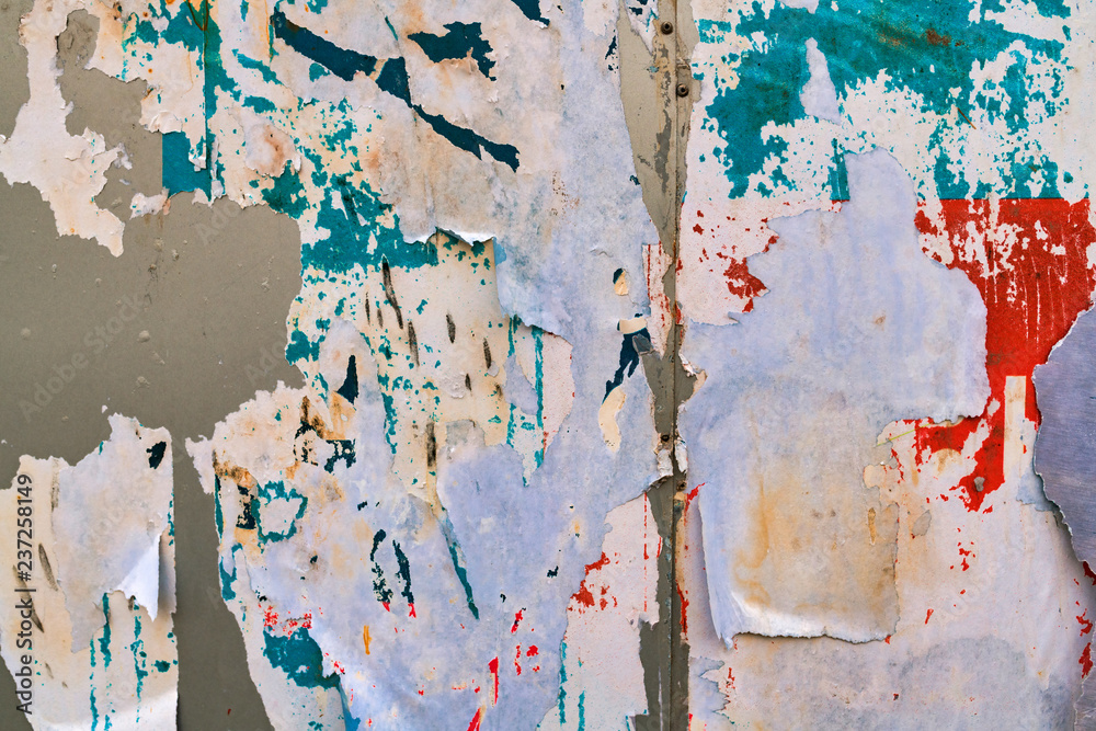 Torn billboard poster paper background Stock Photo | Adobe Stock