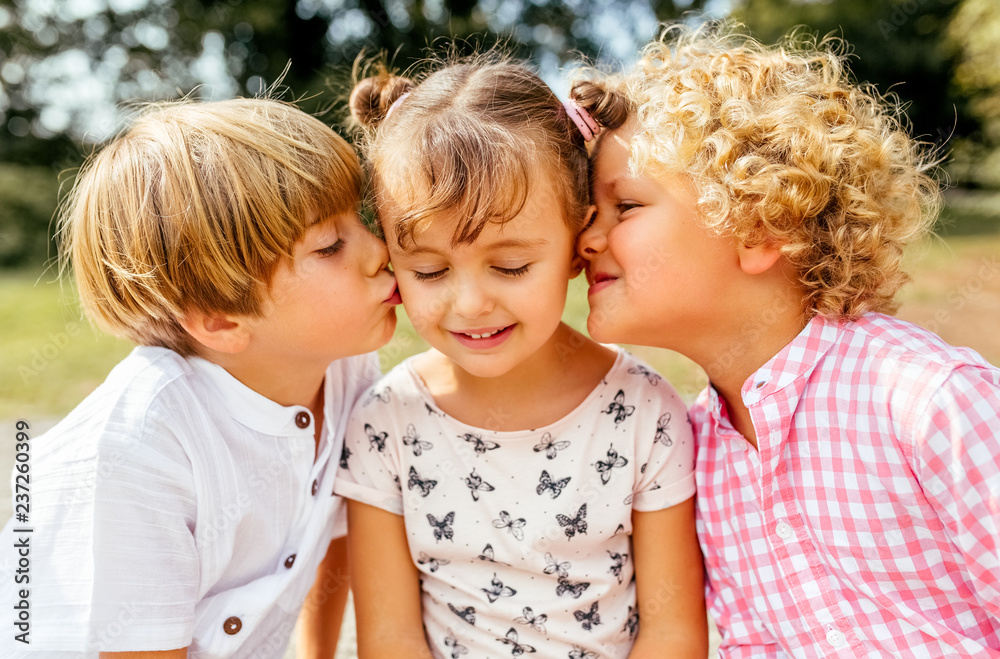Little Kids Kissing