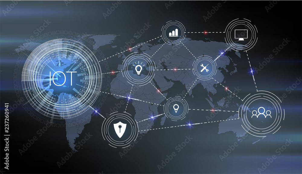 Internet of things (IoT) and networking concept for connected devices ...